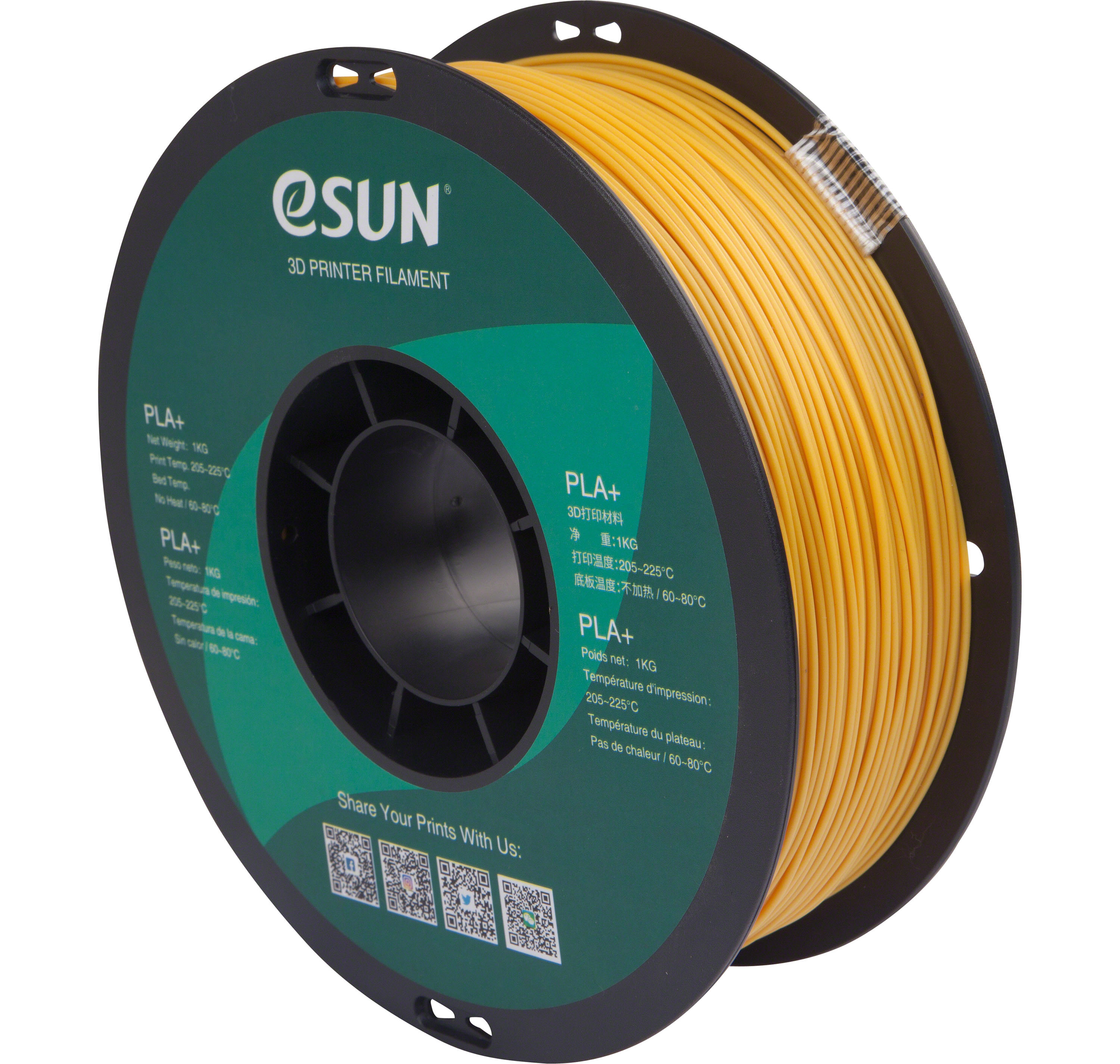 eSUN Filament PLA+ Gold 1.75mm M01122001.1-6 - 3DWare Shop Schweiz