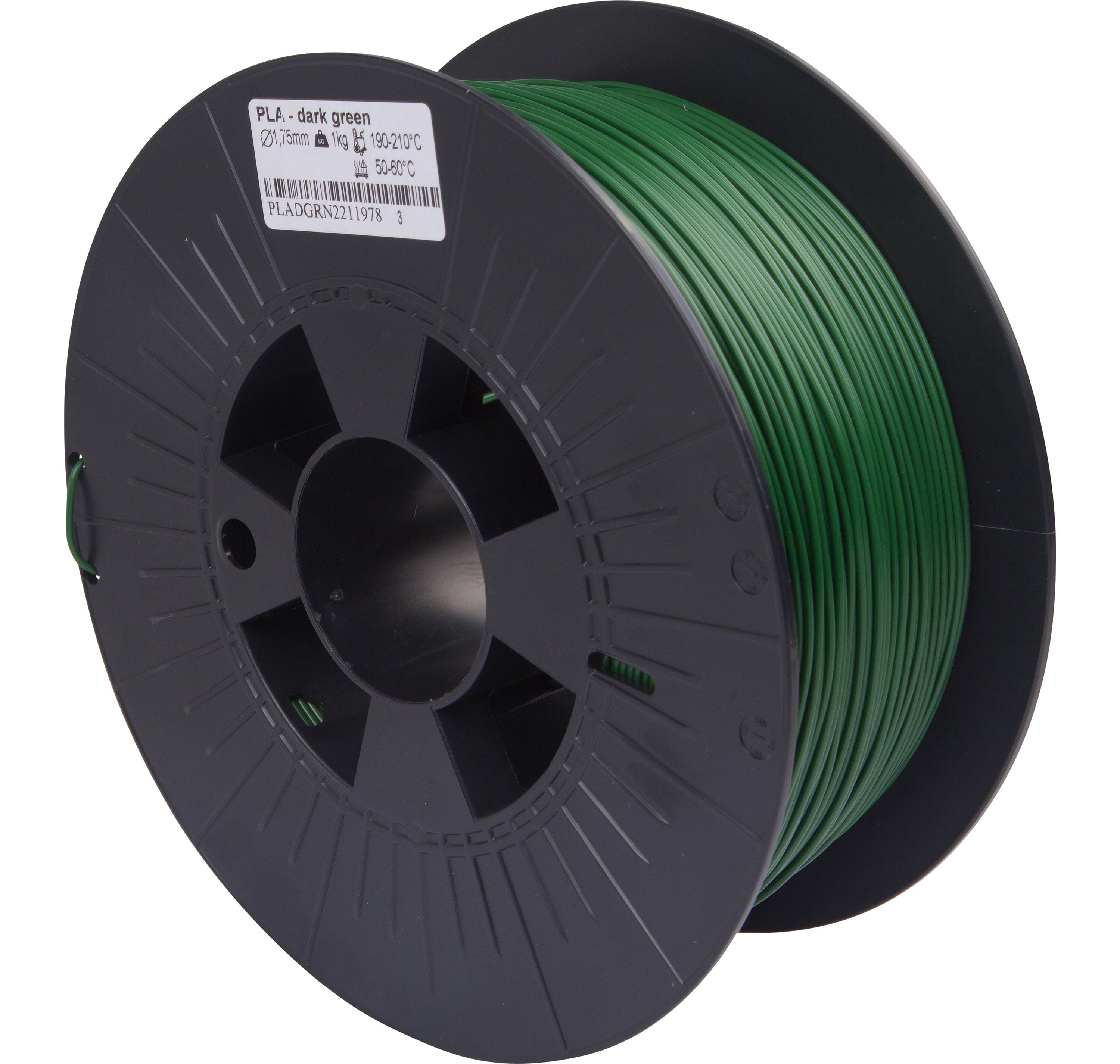 Roffelsen Filament PLA Dark Green 1.75mm M01122005.1-17 - 3DWare Shop ...