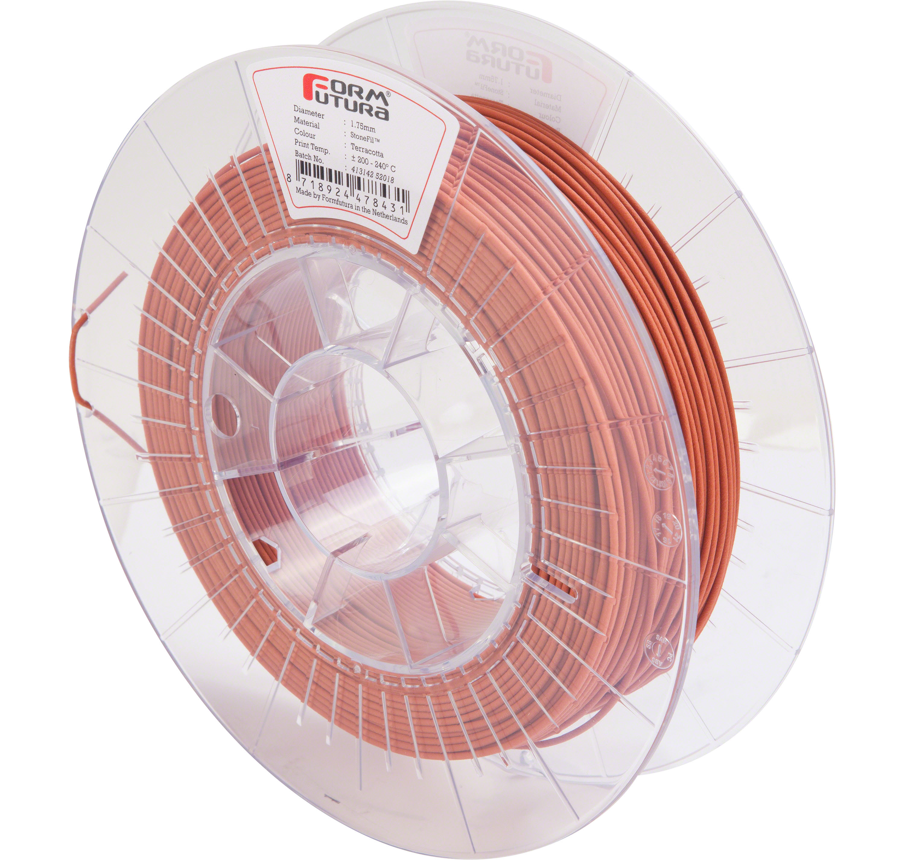 Formfutura Filament PLA StoneFil - Terracotta - Red 1.75mm M01122009 ...