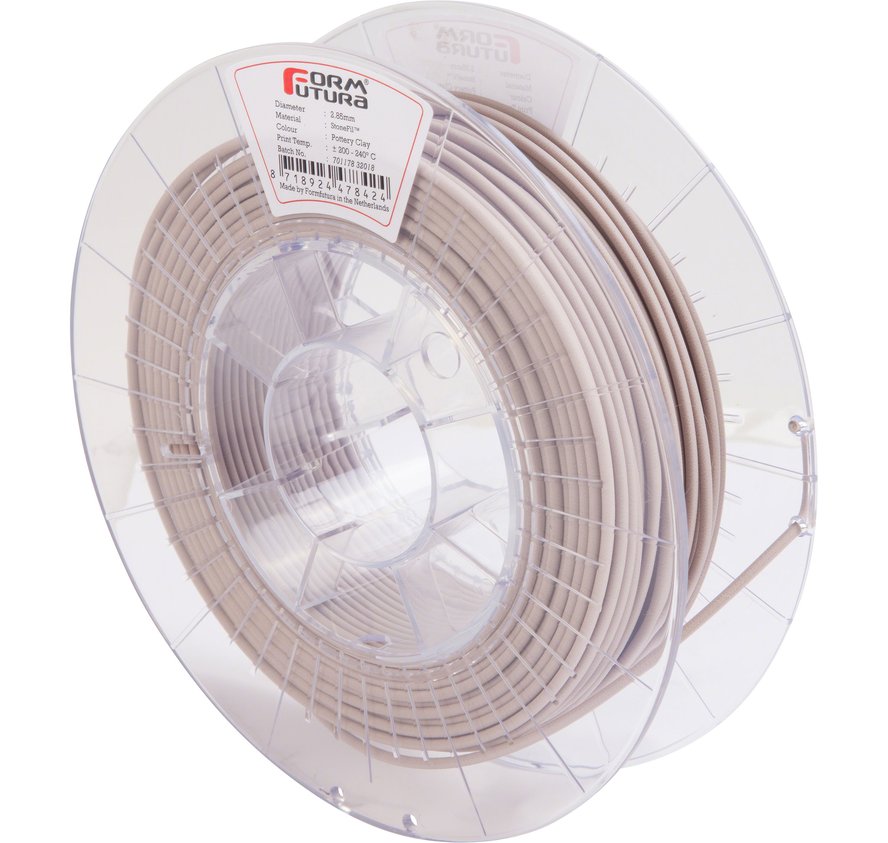 Formfutura Filament PLA StoneFil - Pottery Clay - Grey 3mm M01123011 ...