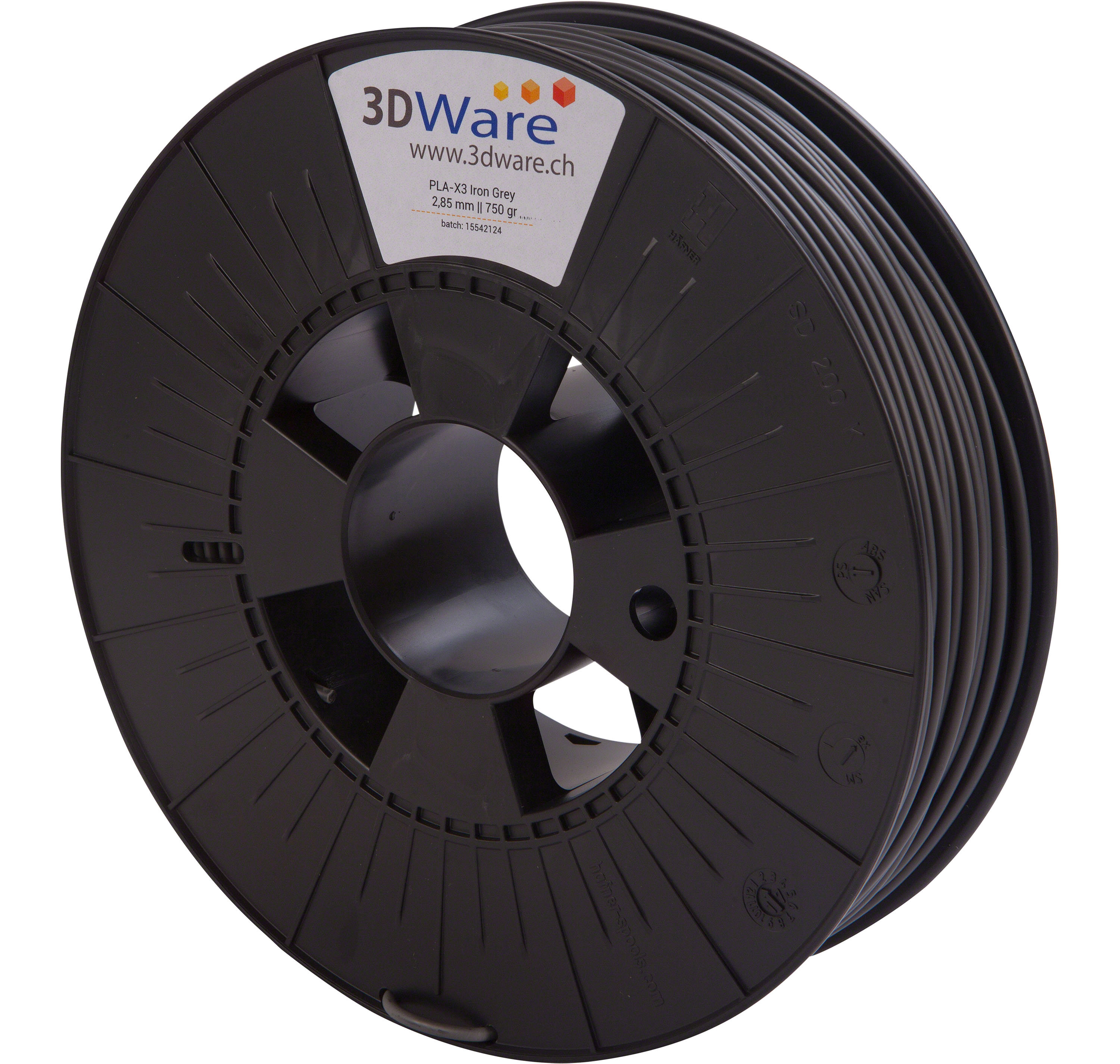 Dutch Filament PLA X3 Grey 3mm M01123111.075 - 3DWare Shop Schweiz