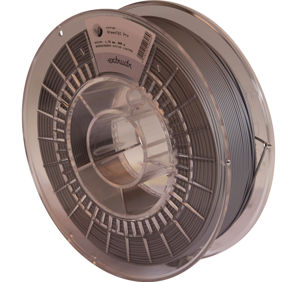 extrudr Filament Green-TEC Pro Silver 1.75mm M01132213.08-3 - 3DWare ...
