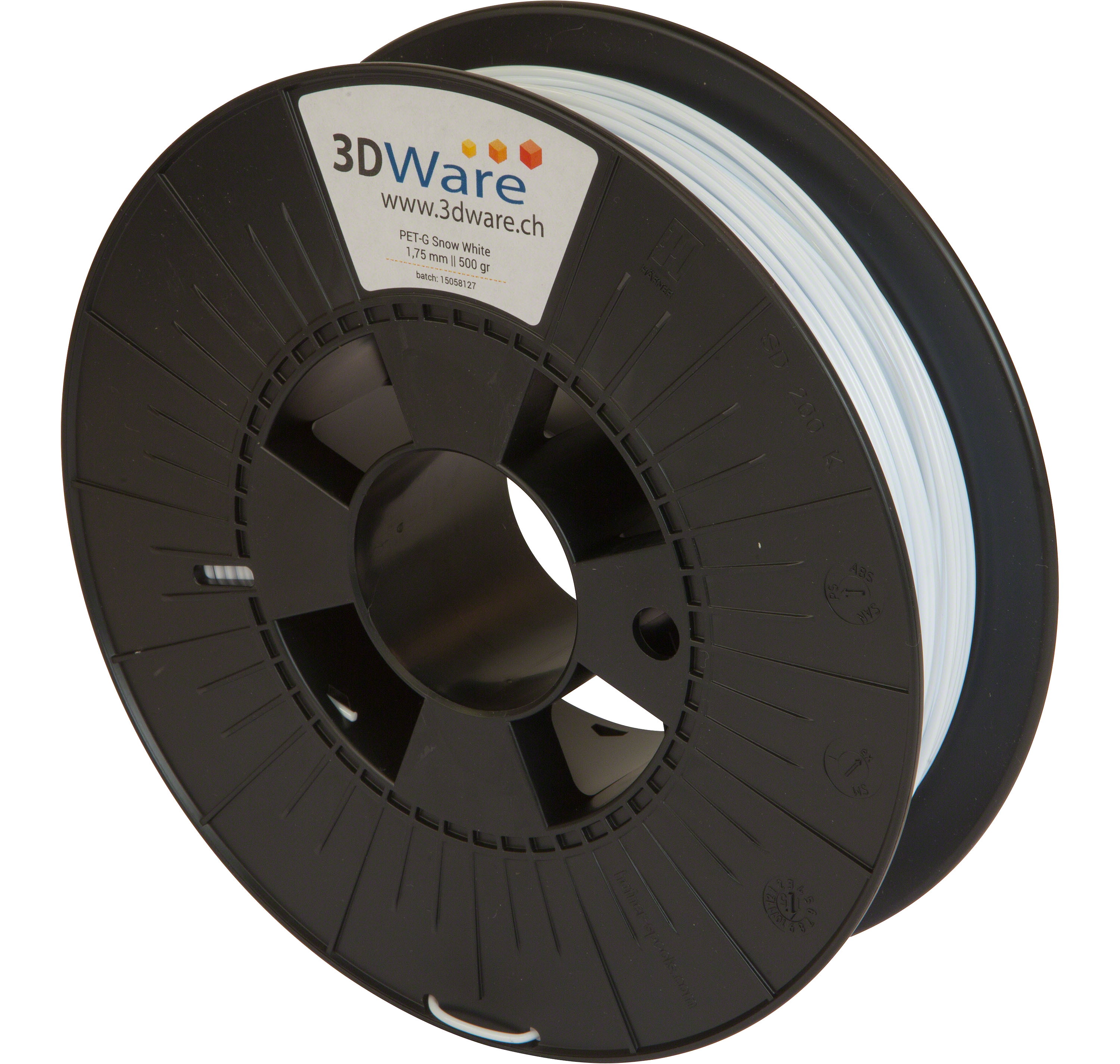 Dutch Filament PET-G-Snow White 1.75mm M01148104.050 - 3DWare Shop Schweiz
