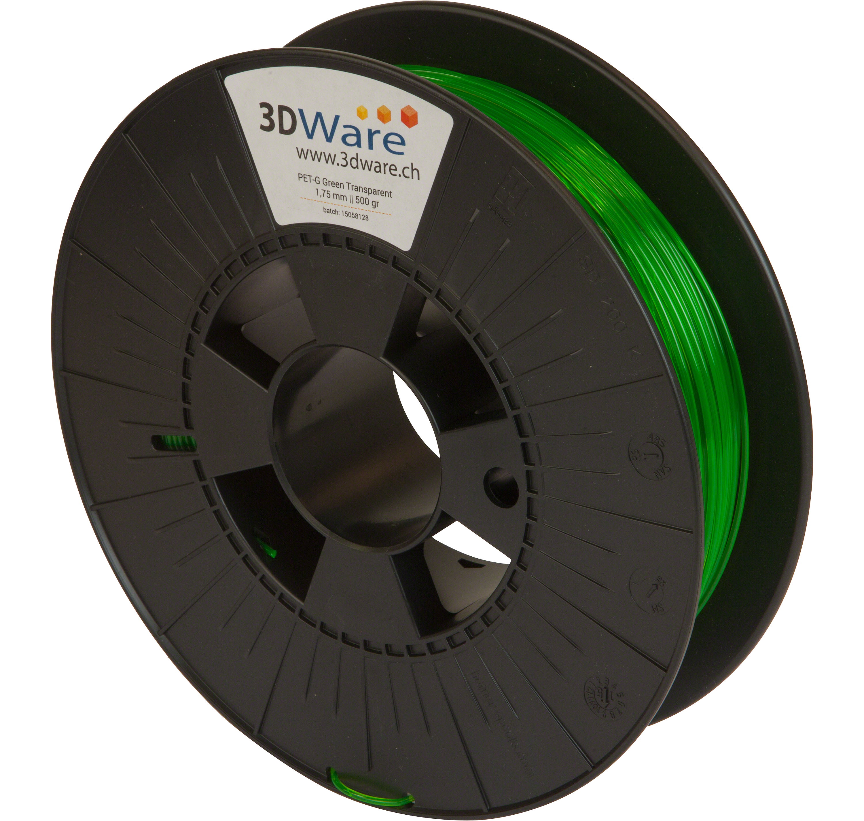 Dutch Filament PET-G-Grün transparent 1.75mm M01148105.050 - 3DWare ...
