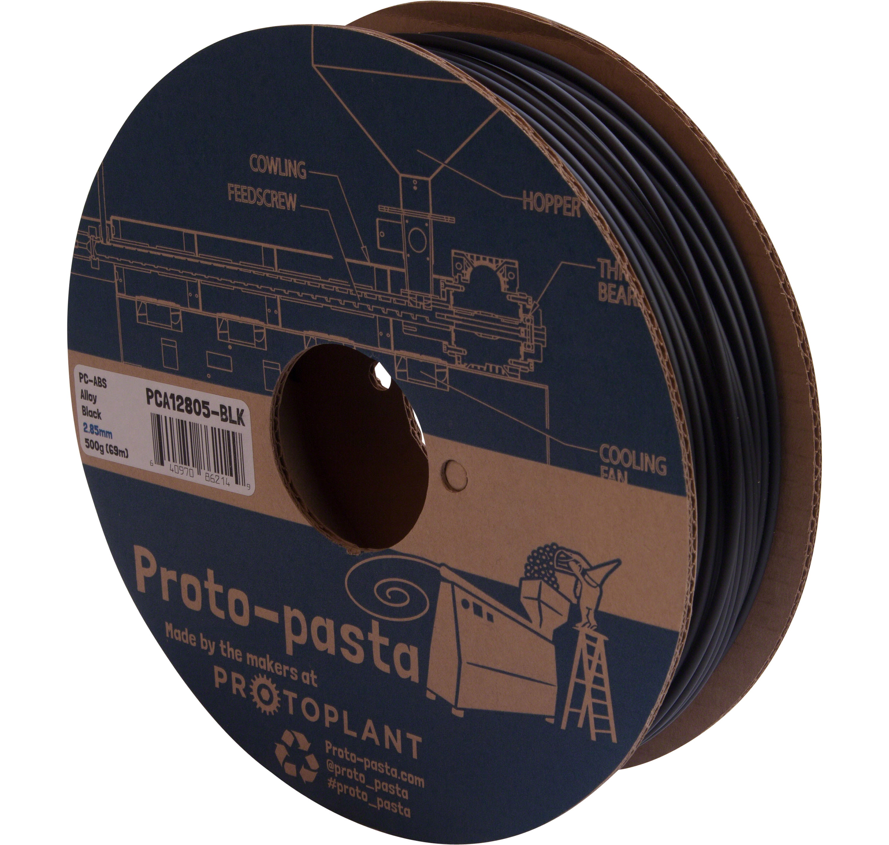 Proto Plant Filament PC-ABS Schwarz 3mm M01153010.05 - 3DWare Shop Schweiz
