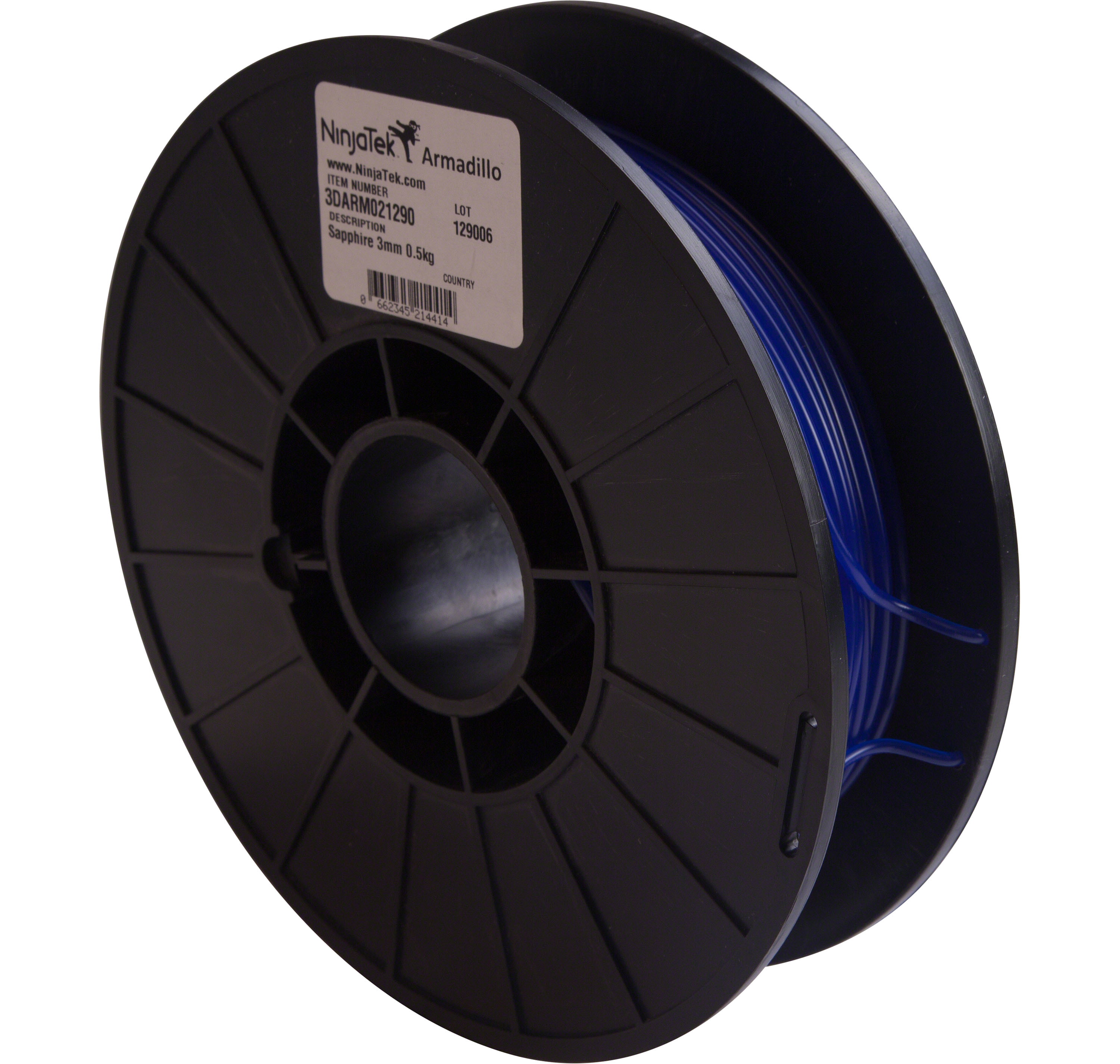 NinjaTek Filament Armadillo TPE Sapphire Blue 3mm M01157006.05 - 3DWare ...