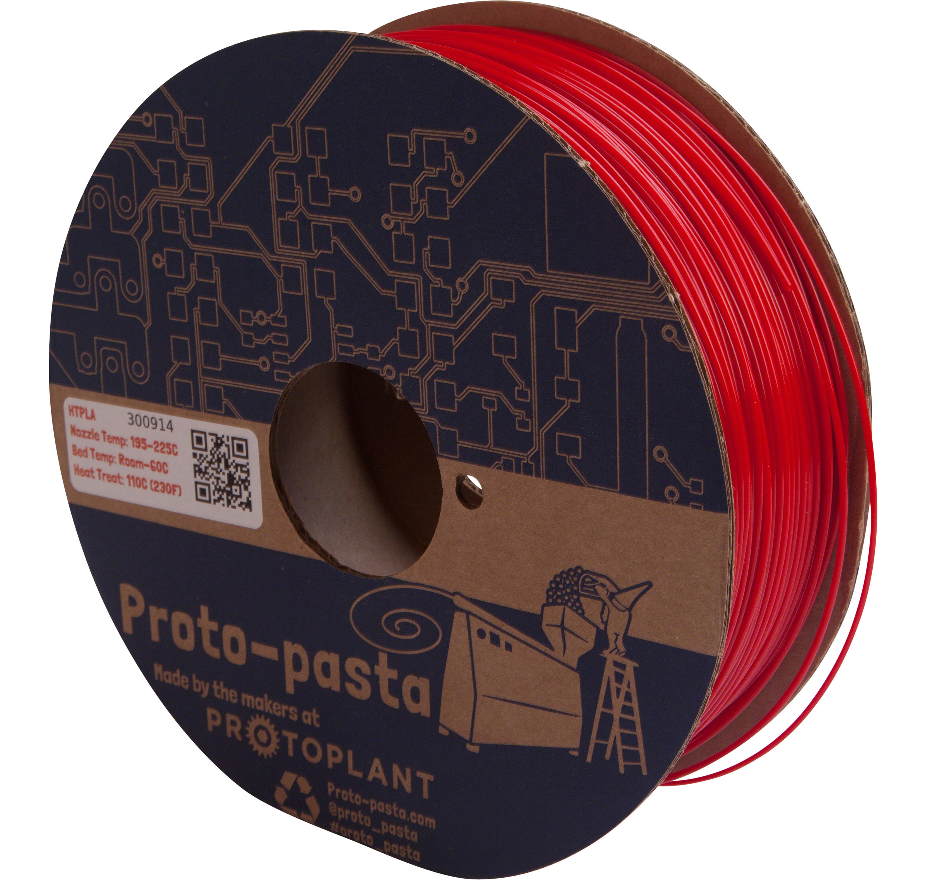 Proto Plant Filament HTPLA Red Opaque 1.75mm M01184009.1 - 3DWare Shop ...