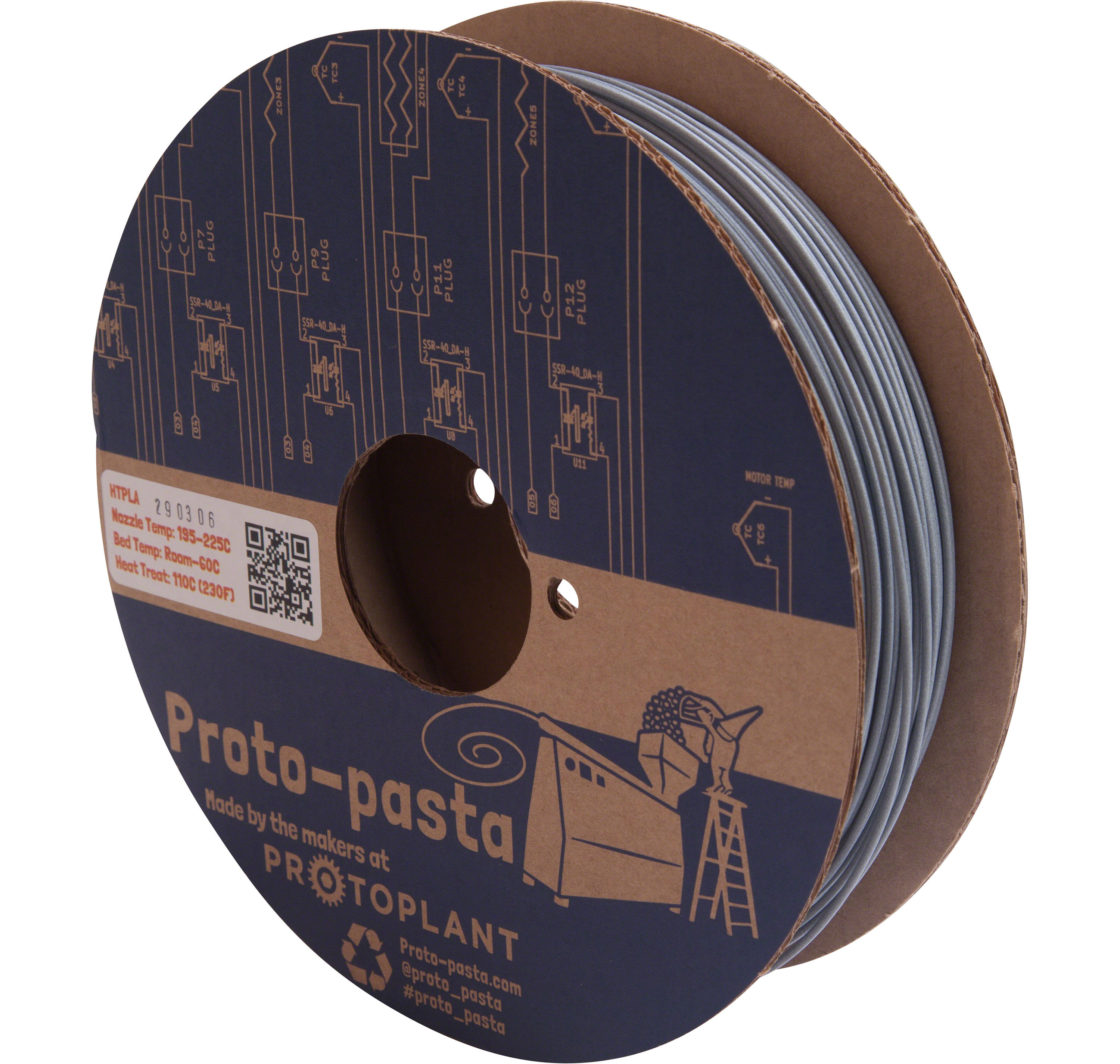 Proto Plant Filament High Performance HTPLA - Carbon Fiber Light Gray 1 ...