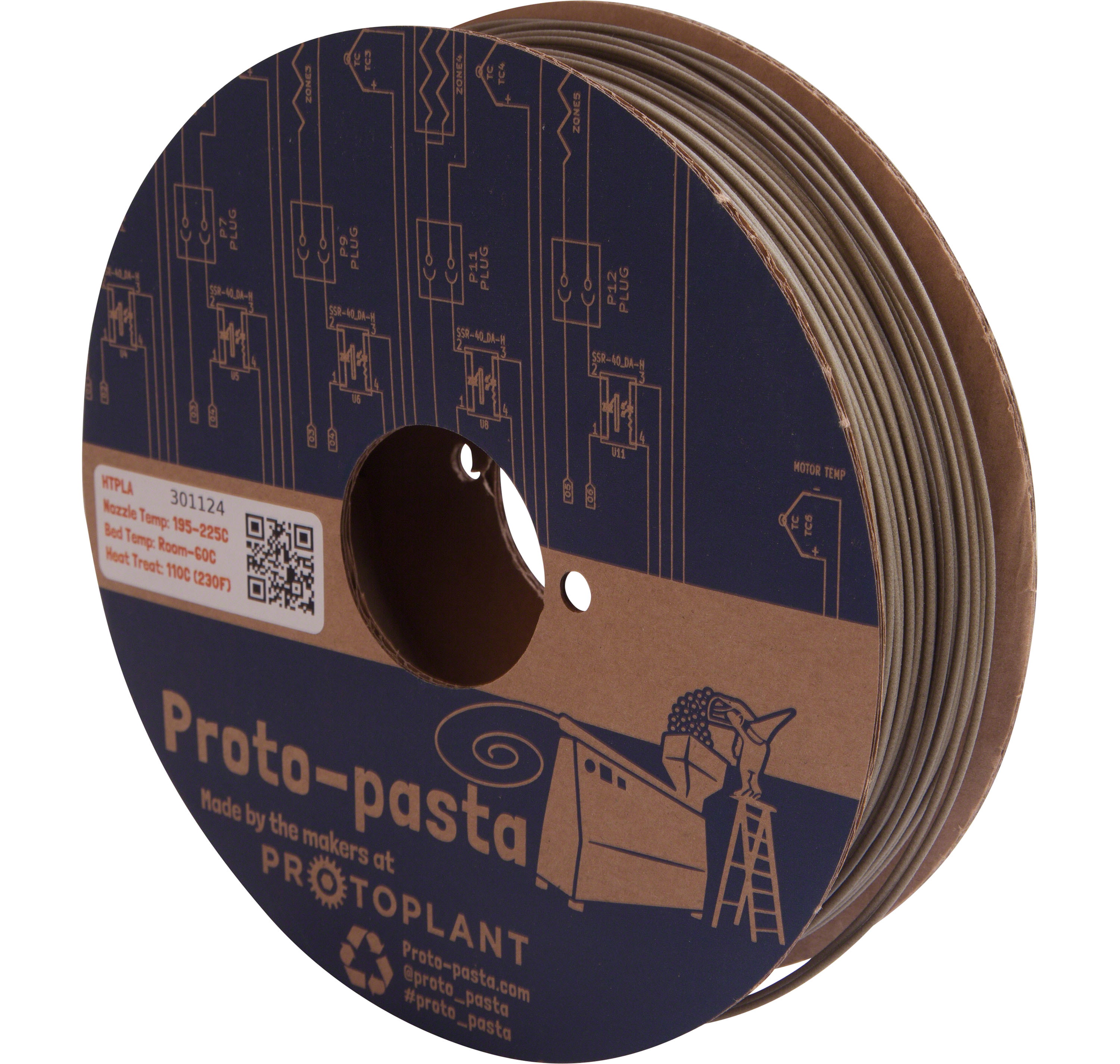 Proto Plant Filament HTPLA Olive Wood 1.75mm M01184017.05 - 3DWare Shop ...