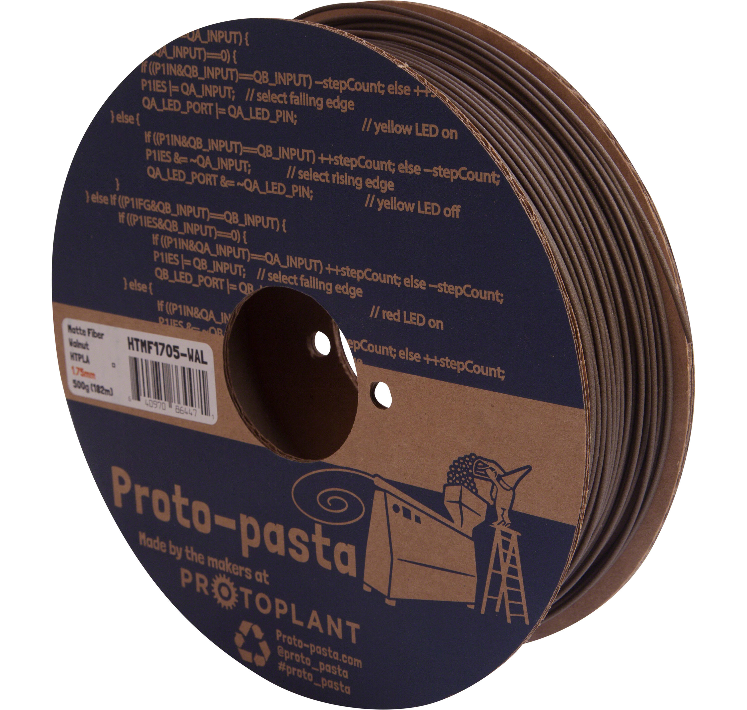 Proto Plant Filament HTPLA Walnut Wood 1.75mm M01184017.05-5 - 3DWare ...