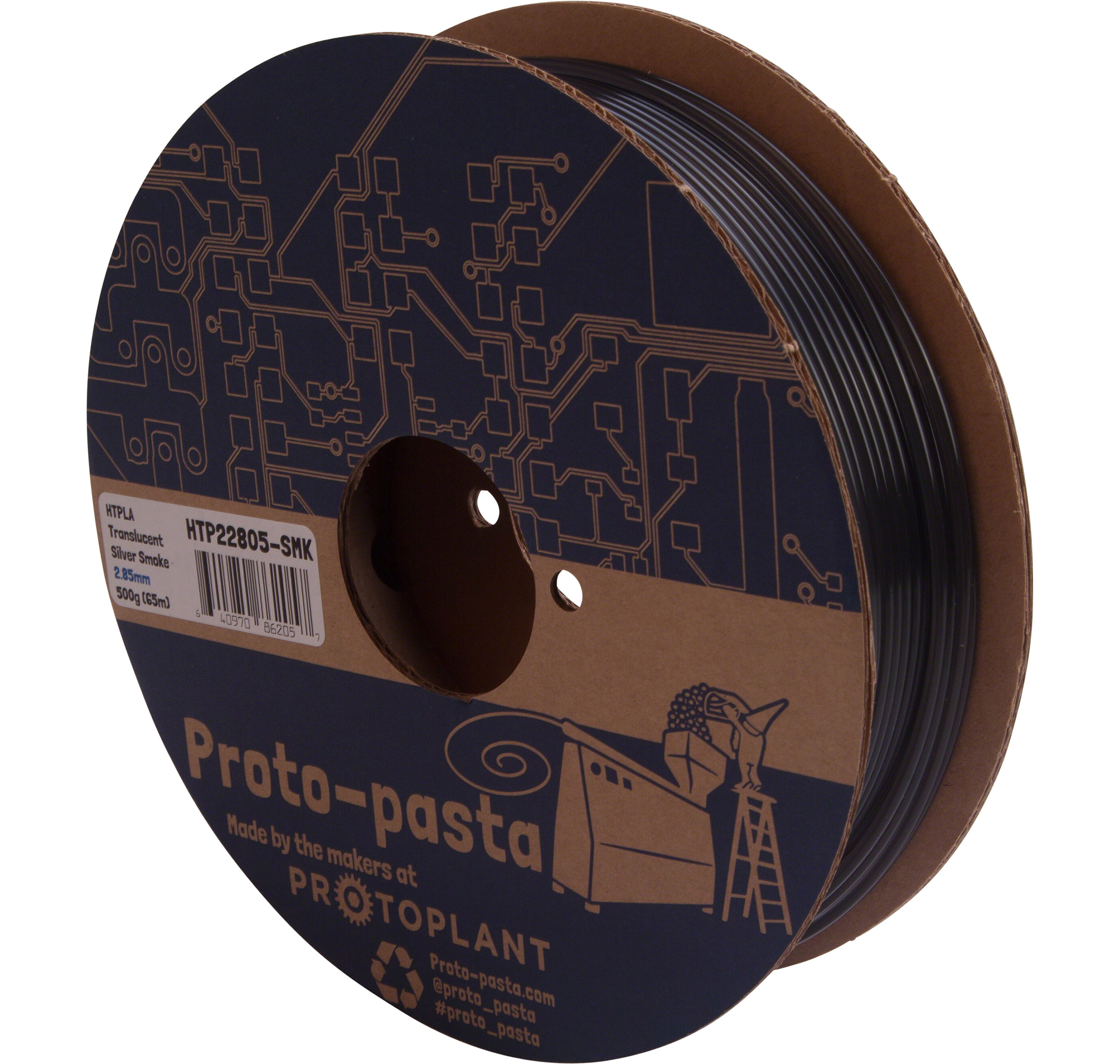 Proto Plant Filament HTPLA Translucent Silver Smoke 3mm M01185013.05 ...