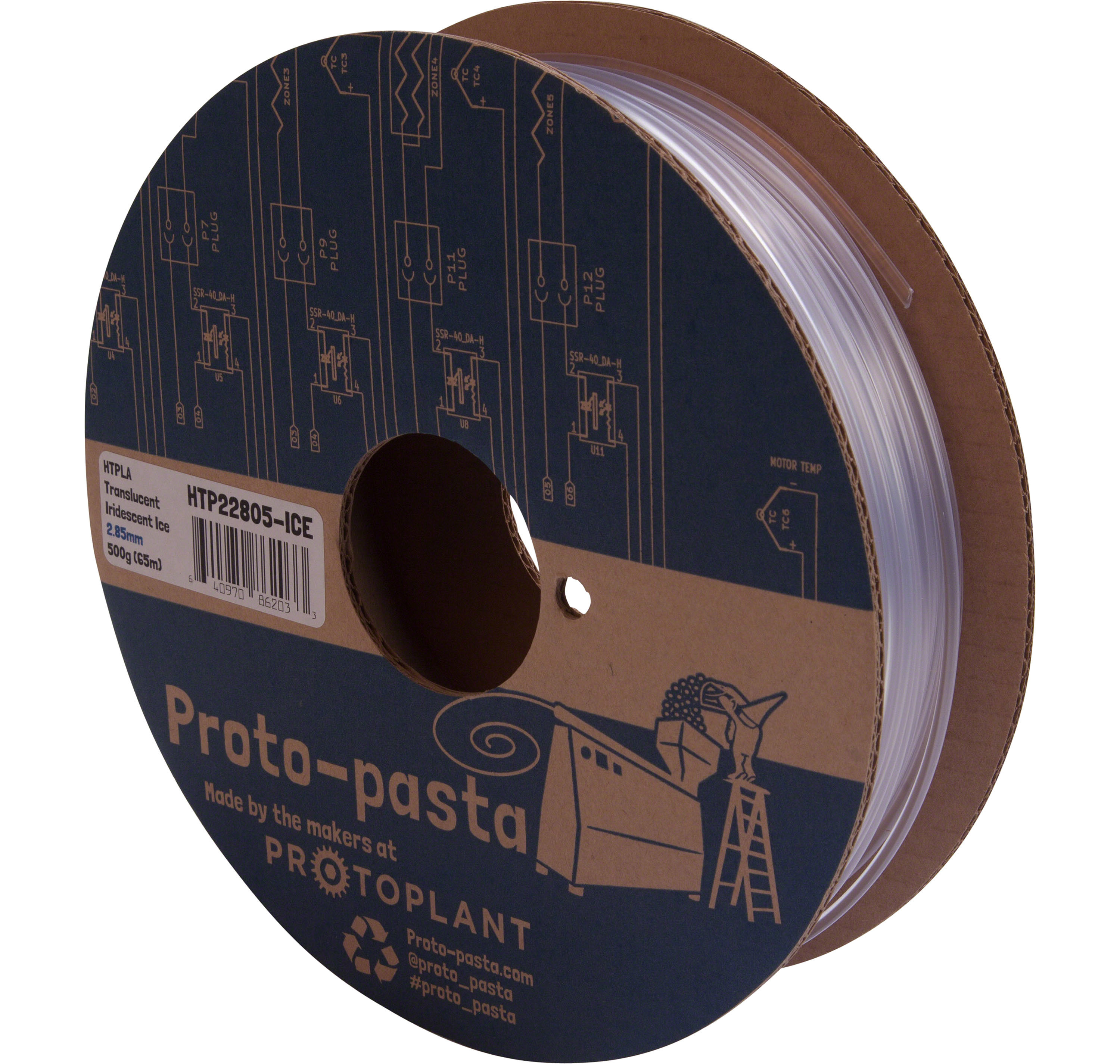Proto Plant Filament HTPLA Lichtdurchlässig Eis-Weiss 3mm M01185052.05 ...
