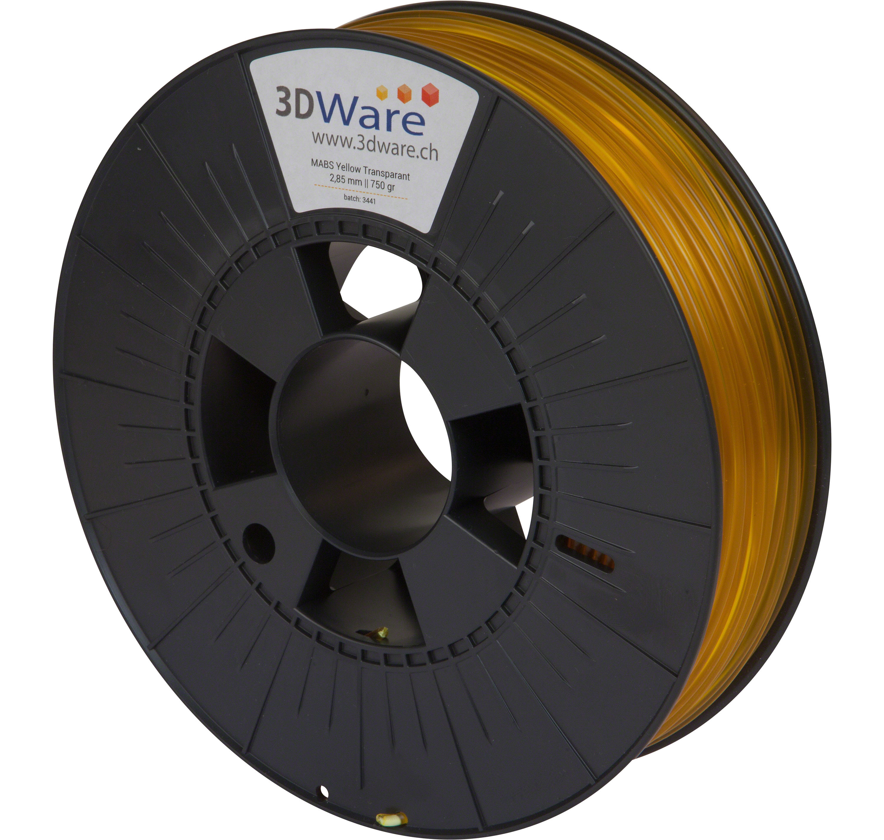 Dutch Filament M-ABS Yellow transparent 3mm M01187107.075 - 3DWare Shop ...