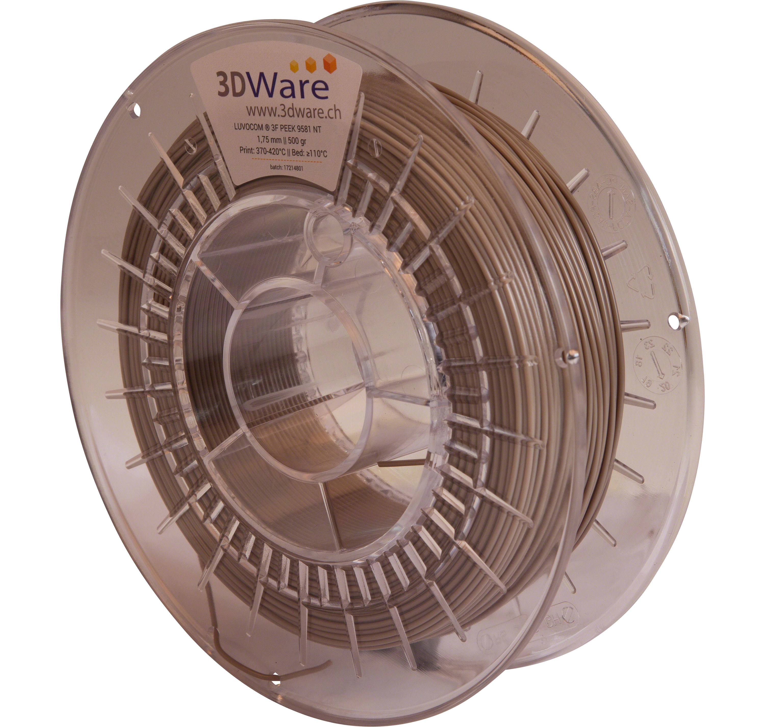 Dutch Filament Luvocom 3F PEEK 9581 Nature 1.75mm M01198016.500-1 ...