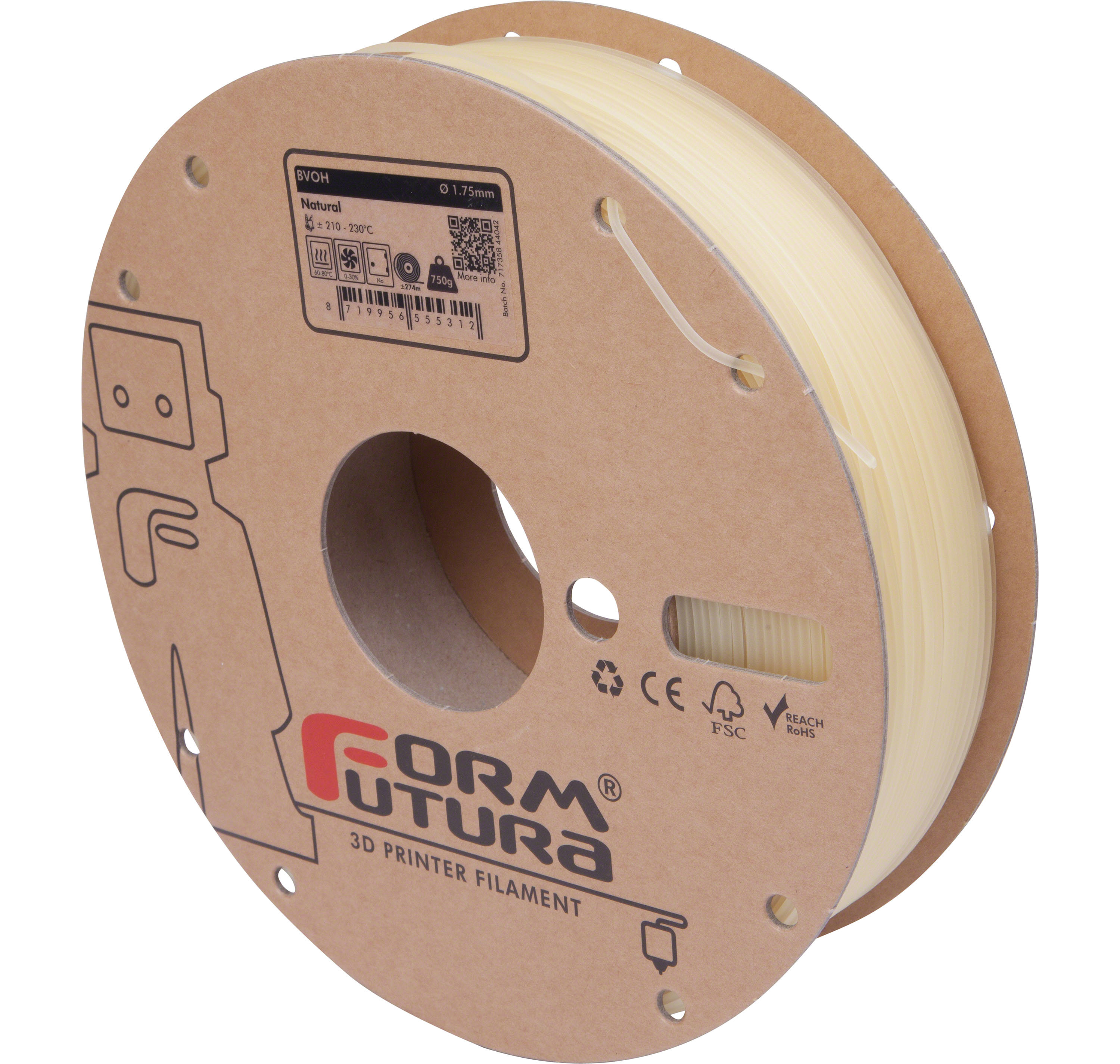 Formfutura Filament BVOH Support Natur 1.75mm M01198016.750-3 - 3DWare ...