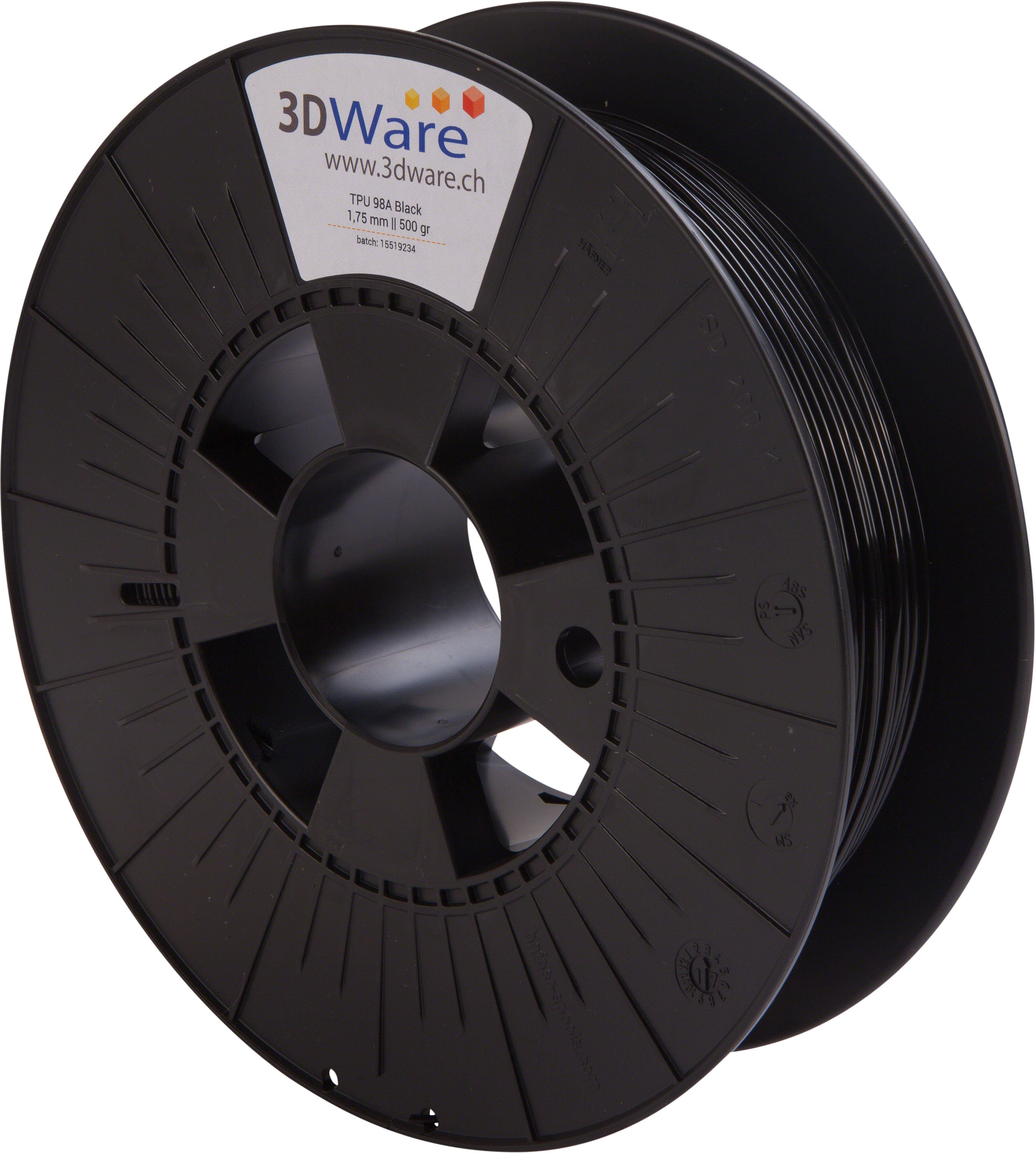Dutch Filament TPU 98A Schwarz 1.75mm M01156110.05 - 3DWare Shop Schweiz