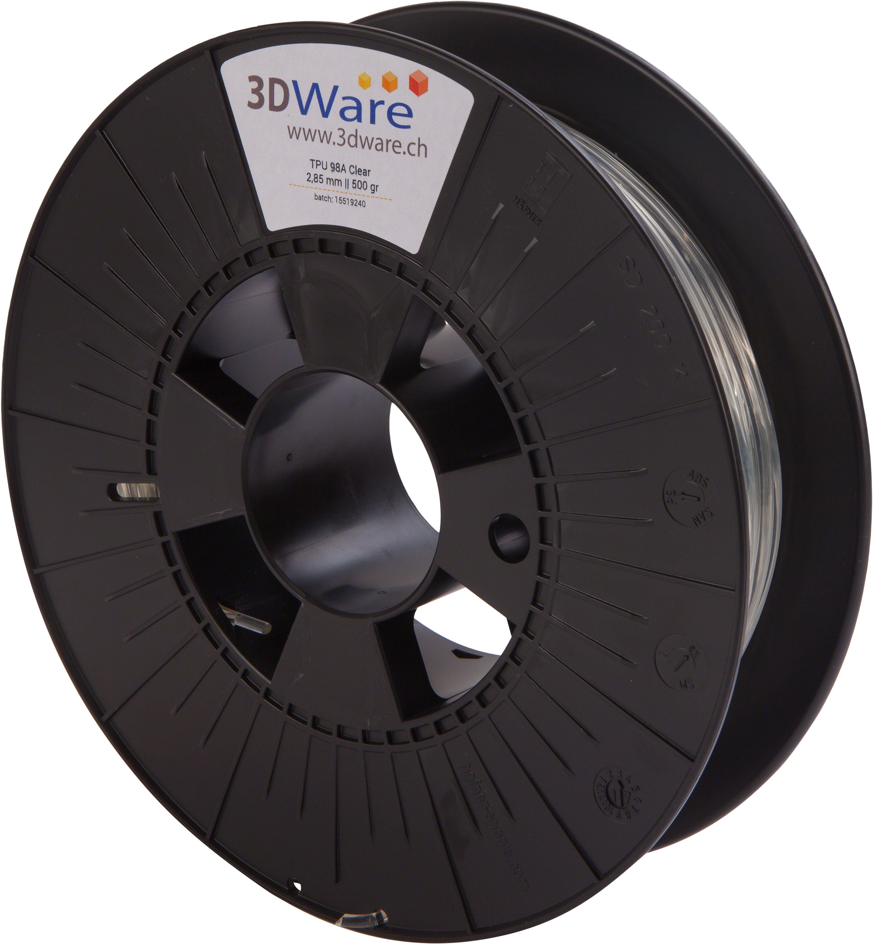 Dutch Filament TPU 98A Transparent 3mm M01157152.05 - 3DWare Shop Schweiz