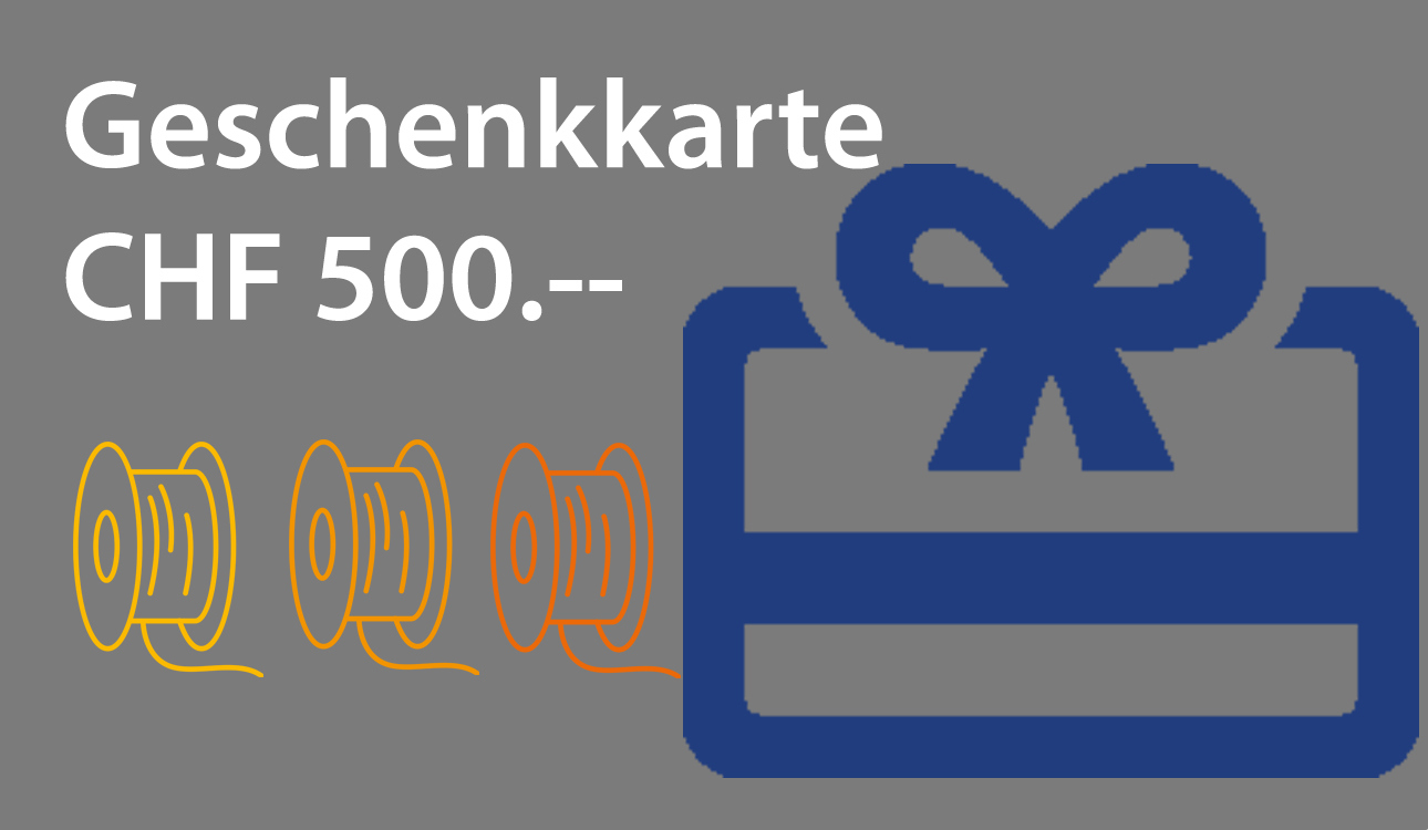 Gutschein CHF 500 INT-Gutschein-500 - 3DWare Shop Schweiz