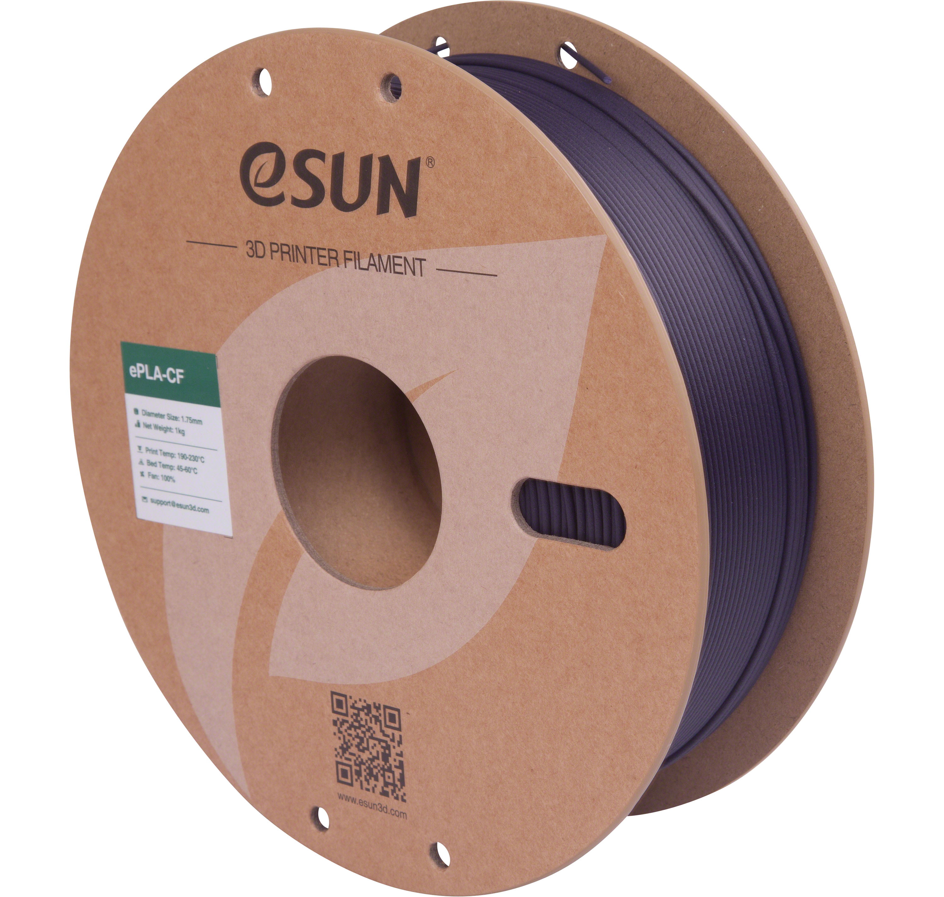 eSUN Filament PLA CF Purple 1.75mm M01122002.1-10 - 3DWare Shop Schweiz